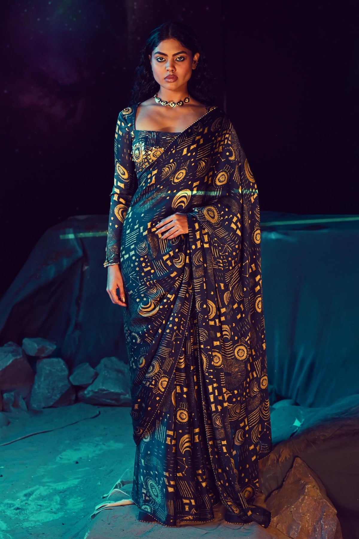 Buy QUASAR SAREE Online in India | Baise Gaba